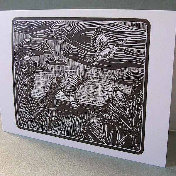 Linocut Folk Art - Etsy