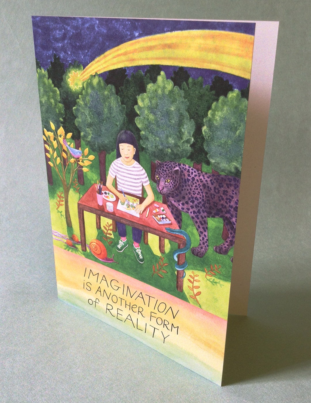 2 CARDS - T040 Imagination / 5 X 7 Notecards / Inspirational Card ...
