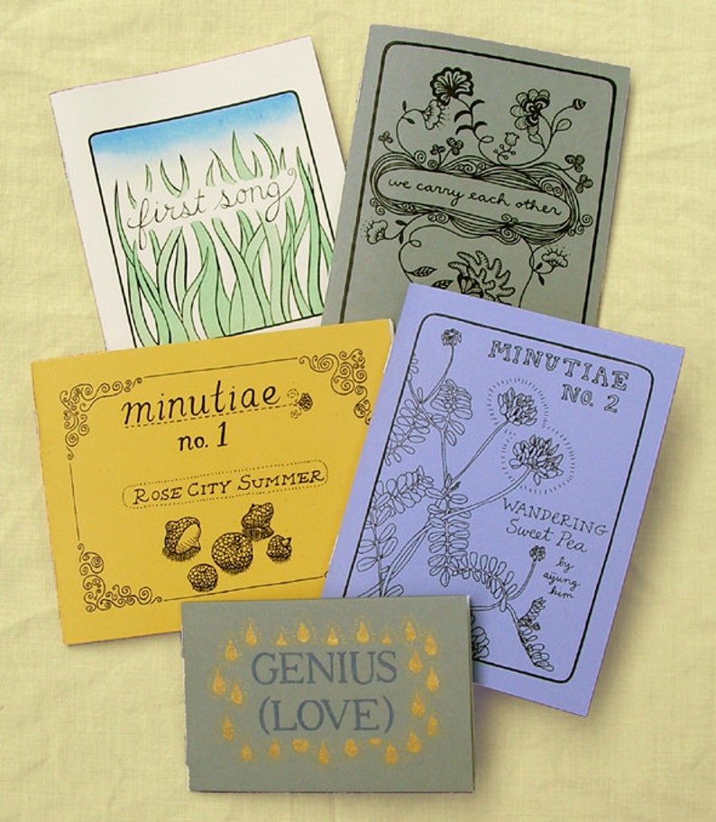 Poetry Zine genius love // Illustration Zine / - Etsy
