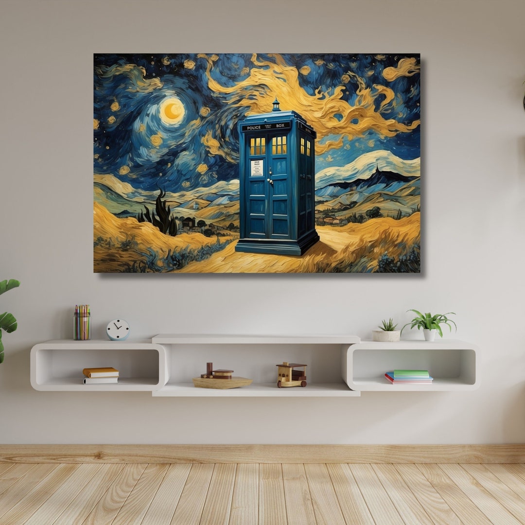 Tardis Poster,doctor Who Tardis Box Jackson Pollock Style,tardis ...