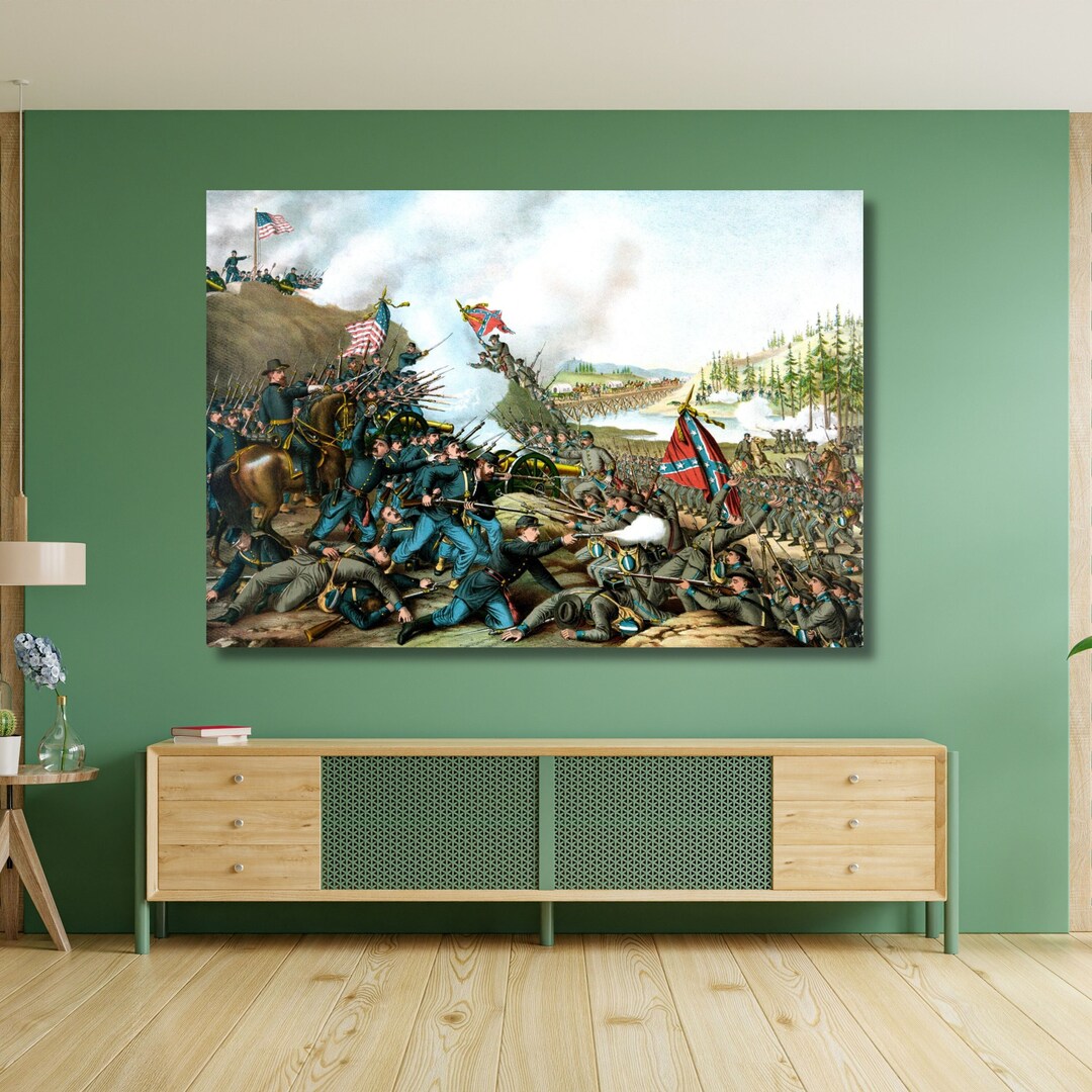 Battle of Franklin Canvas Wall Art,civil War Art,union Army,living Room ...