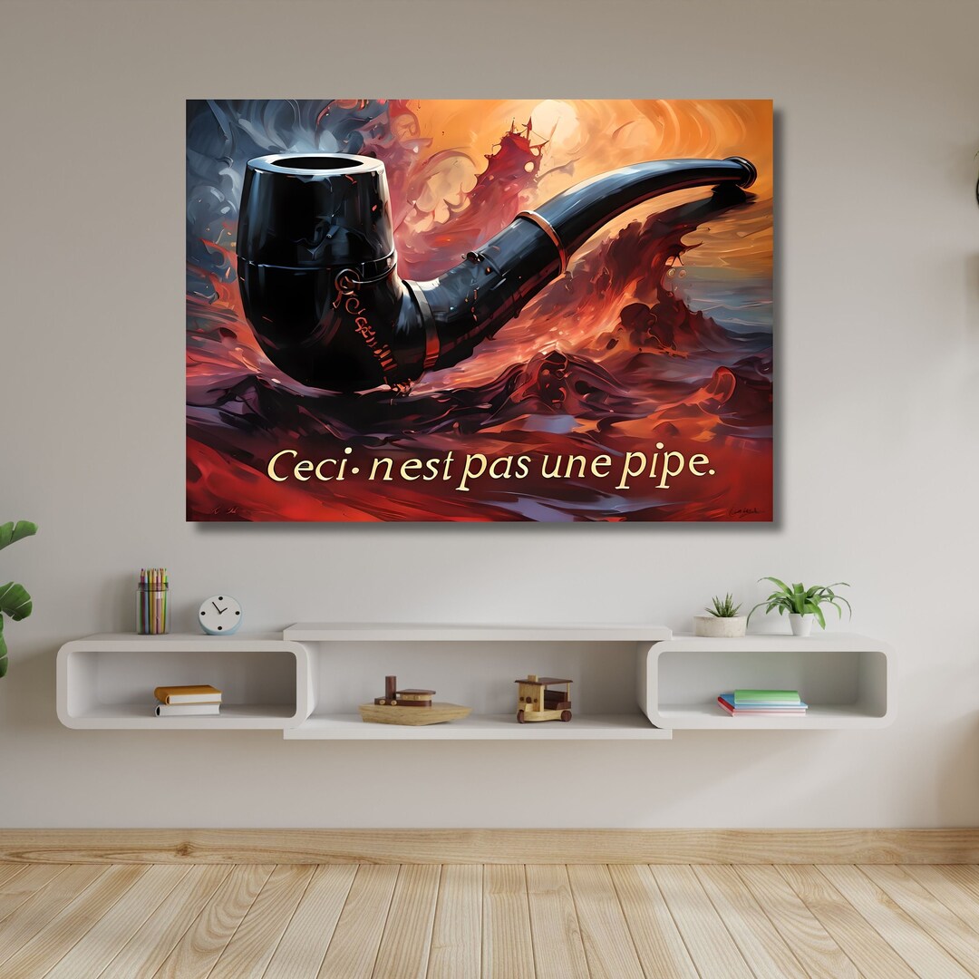 Rene Magritte Pipe Canvas,pipe Print,pipe Poster,living Room Decor ...