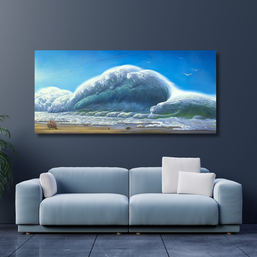 Vladimir Kush Ocean Roar,living Room Decor,vladimir Kush Art,vladimir ...