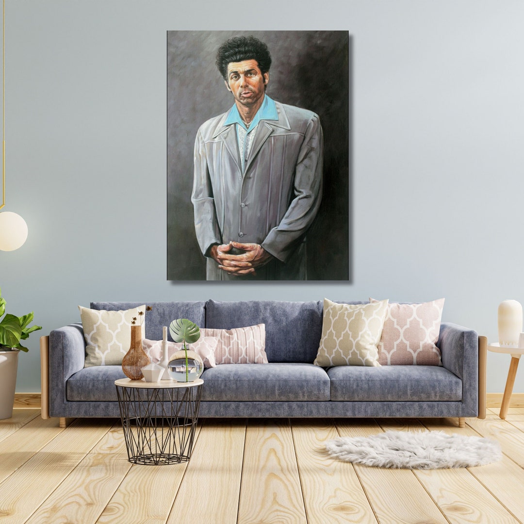 Cosmo Kramer Portrait Wall Art, Kramer Canvas, Famous Canvas, Cosmo ...