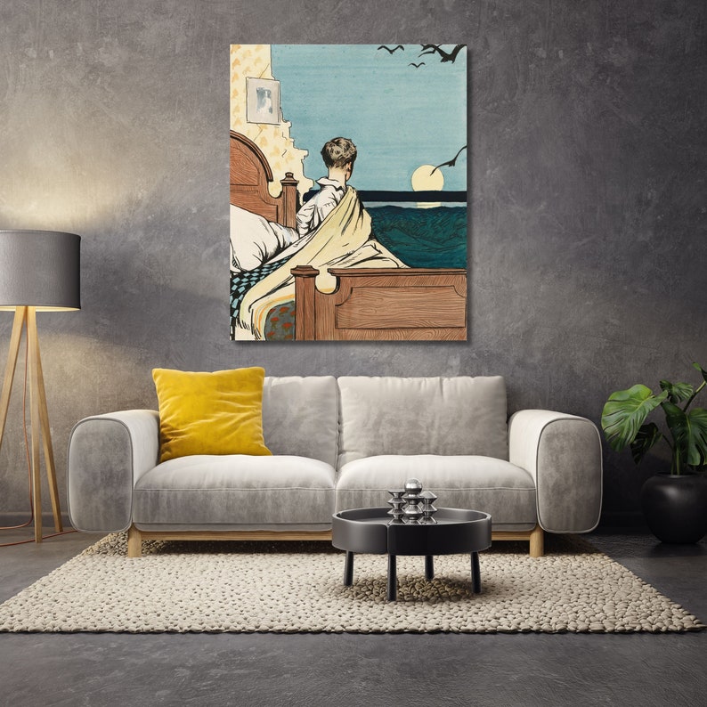 Edward Hopper, Boy and Moon, Edward Hopper Art, Living Room Decor ...