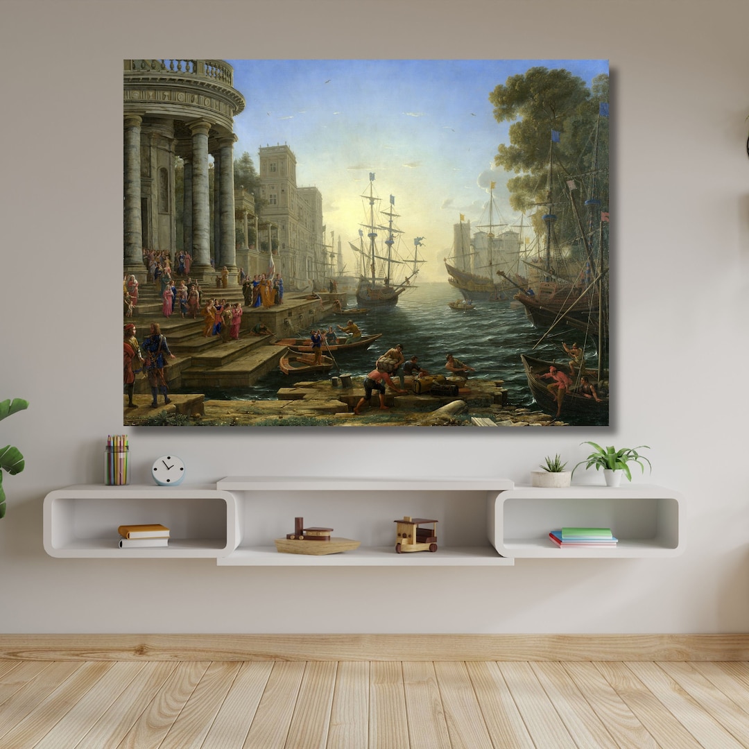 Claude Lorrain-seaport With the Embarkation of Saint Ursula Canvas ...