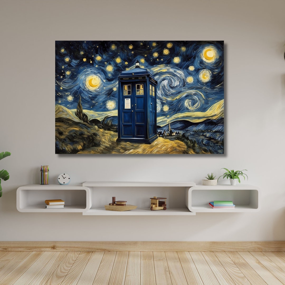 Tardis Poster,doctor Who Tardis Box Jackson Pollock Style,tardis ...