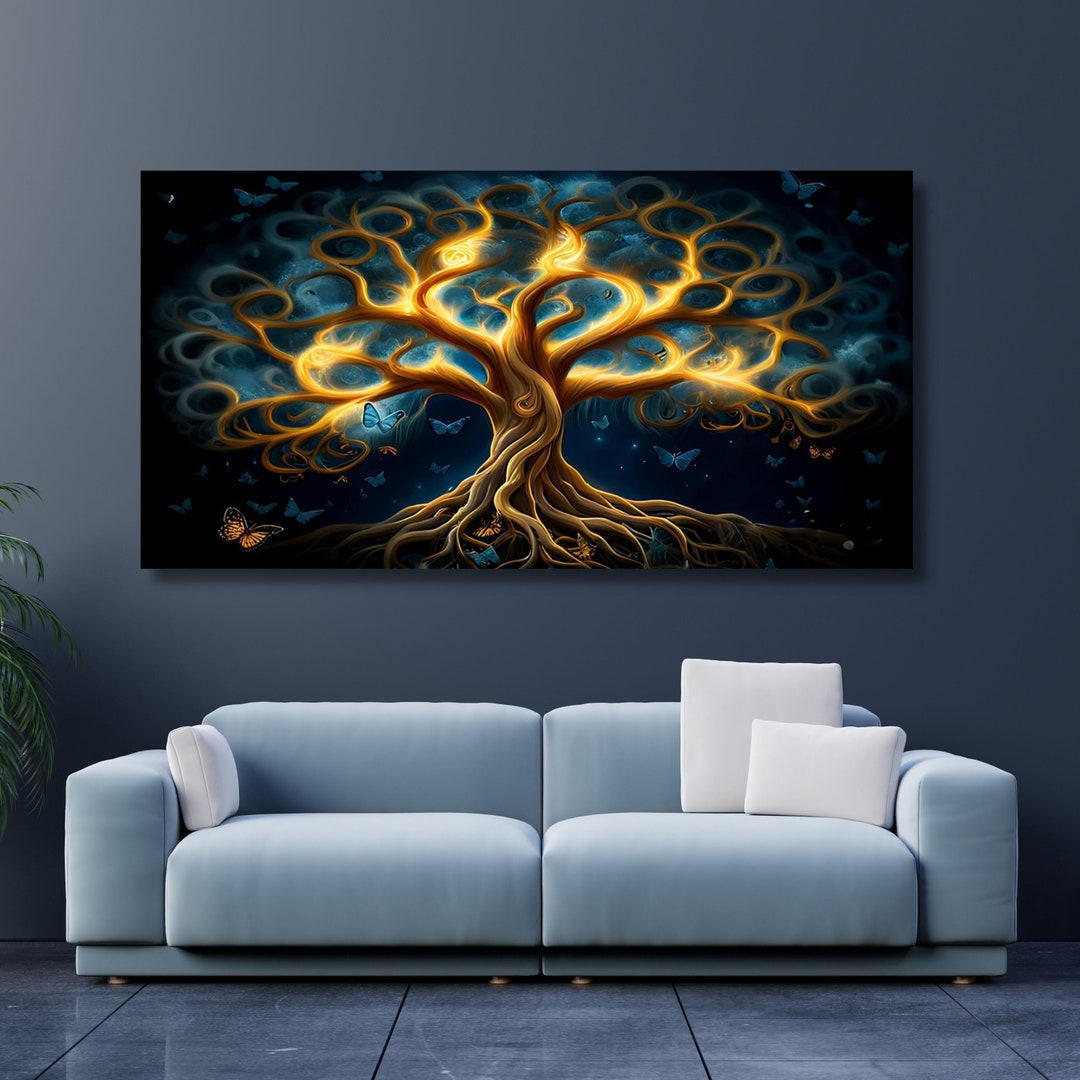 Tree of Life Canvas,mythology Art,life Tree Canvas Print,gift for ...