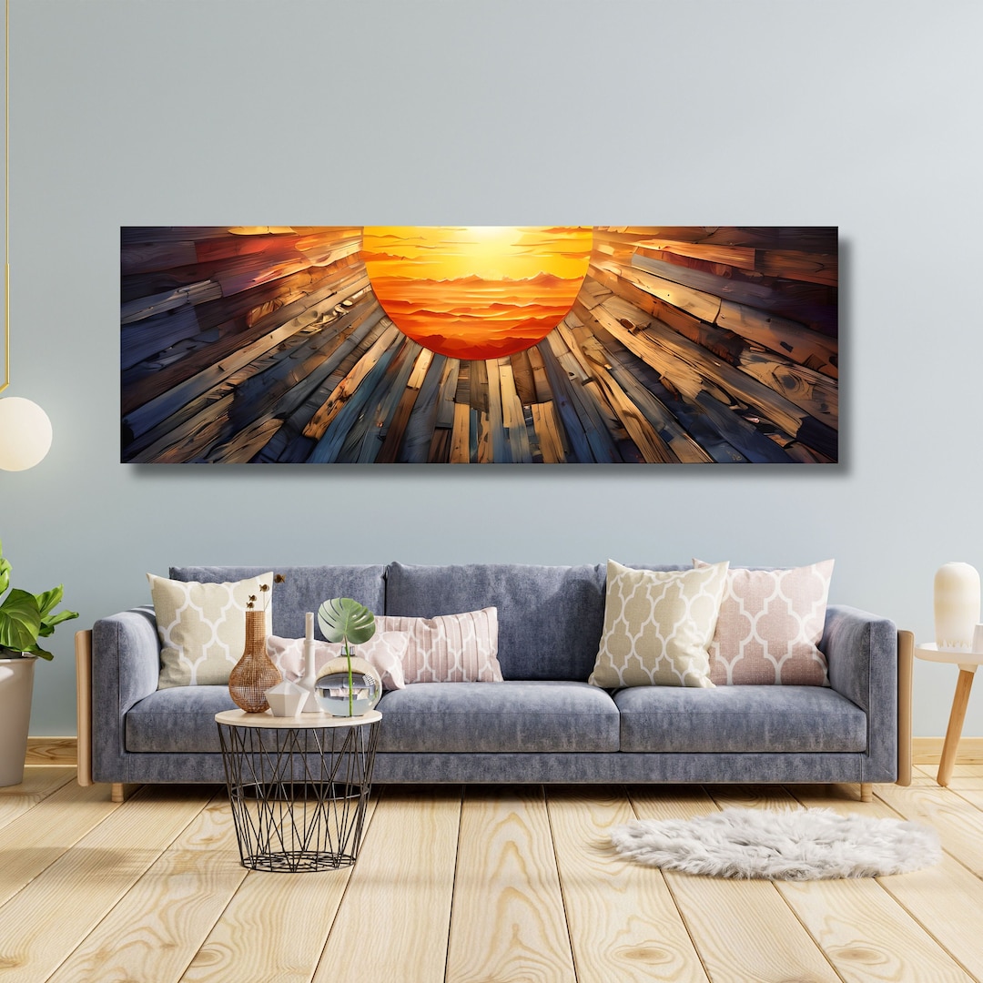 Panoramic Sunrise Canvas Wall Art,bedroom Decor,home Decor,long ...