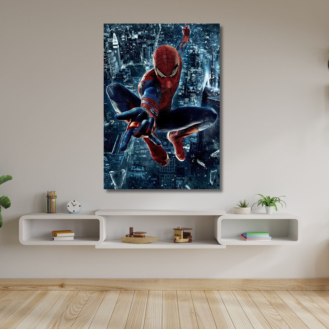 Spider-man Canvas Wall Art,spider-man Poster,spider-man Print,kids Room ...