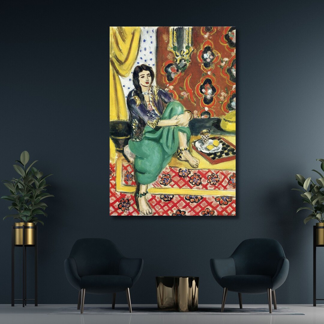Henri Matisse Odalisque Sitting With Board,matisse Painting,living Room ...
