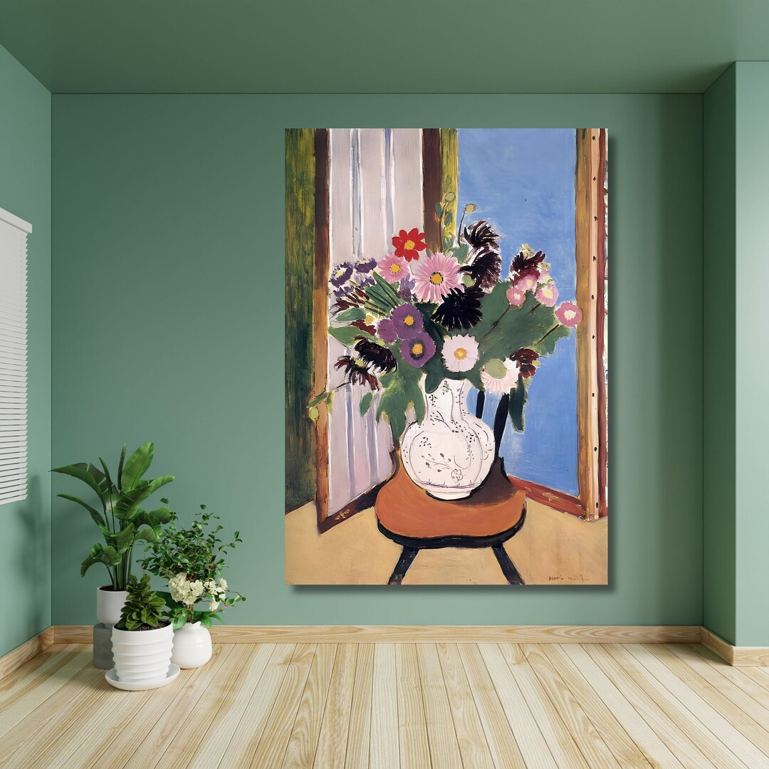 Safrano Roses at the Window Henri Matisse Canvas Art,modern Wall Art ...