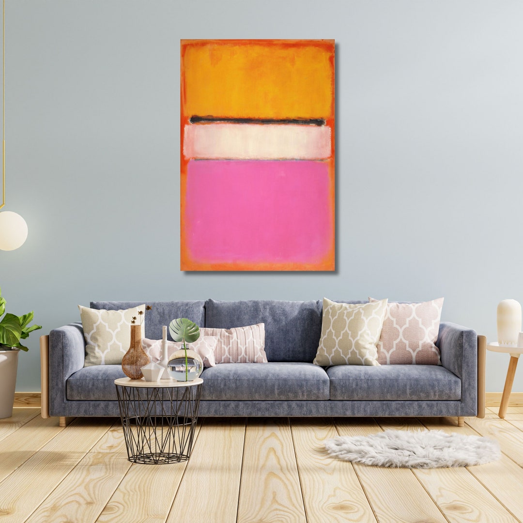 Yellow-white-pink Rothko,centre of White Rothko,rothko Canvas,wall Art ...