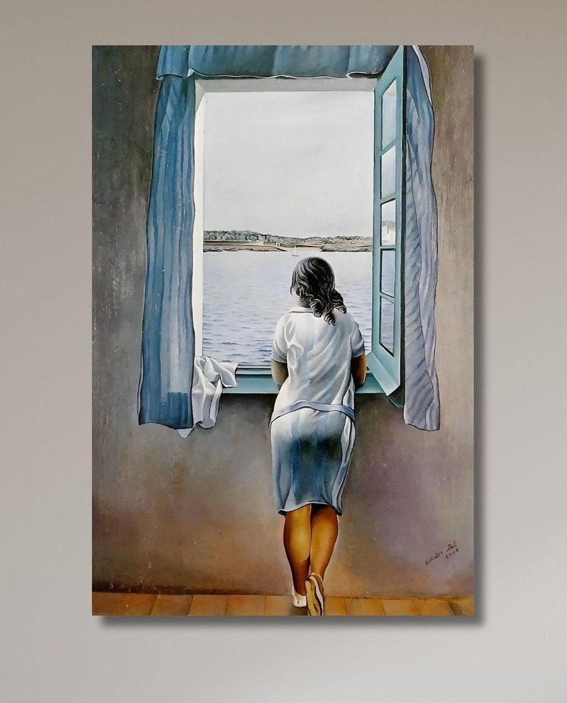 Woman at the Window by Salvador Dali Exhibition Canvas Poster Vintage ...