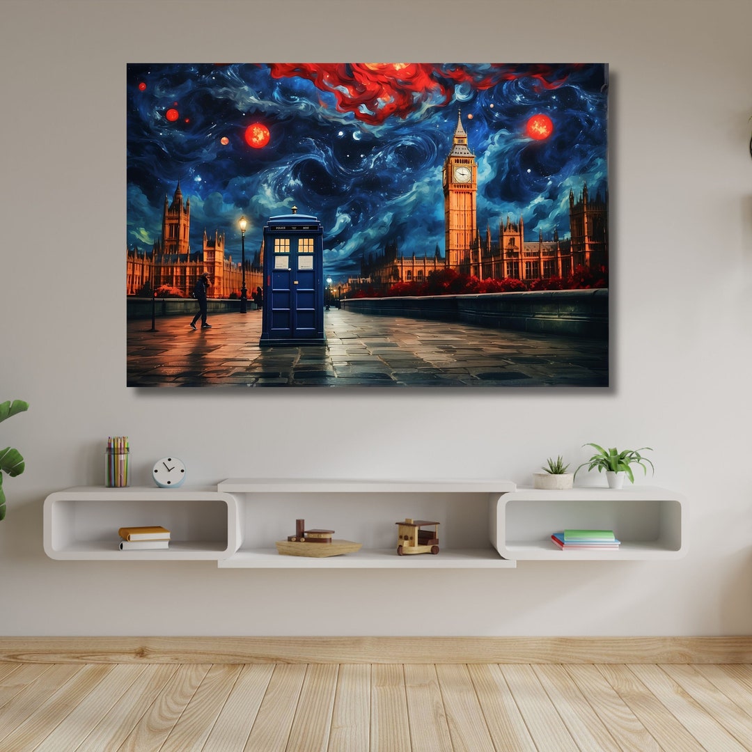 Tardis Poster,doctor Who Tardis Box Jackson Pollock Style,tardis ...