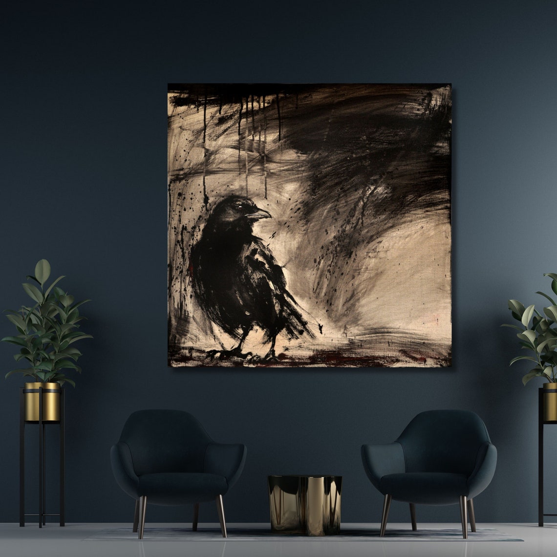 Odin's Crows Canvas Art,odin's Crows Gift,odin's Crows Painting,home ...