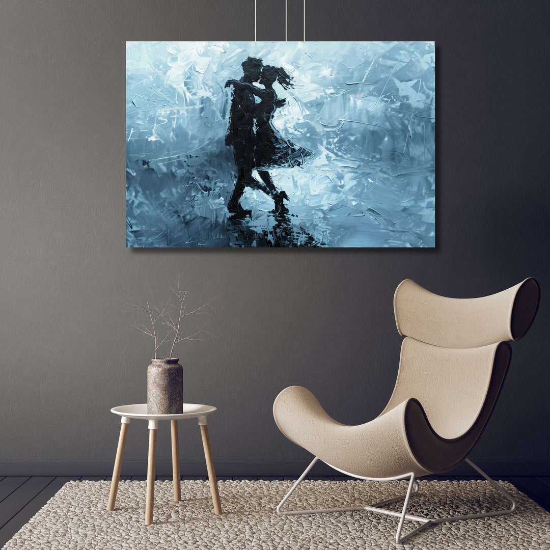 Dancing Couple Poster,abstract Dancing,music Room Decor,home Design ...