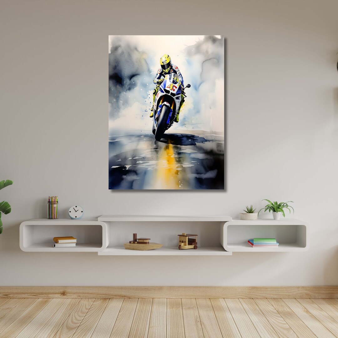 Valentino Rossi Canvas Wall Art,rossi Poster,motogp Canvas,motor Sports ...