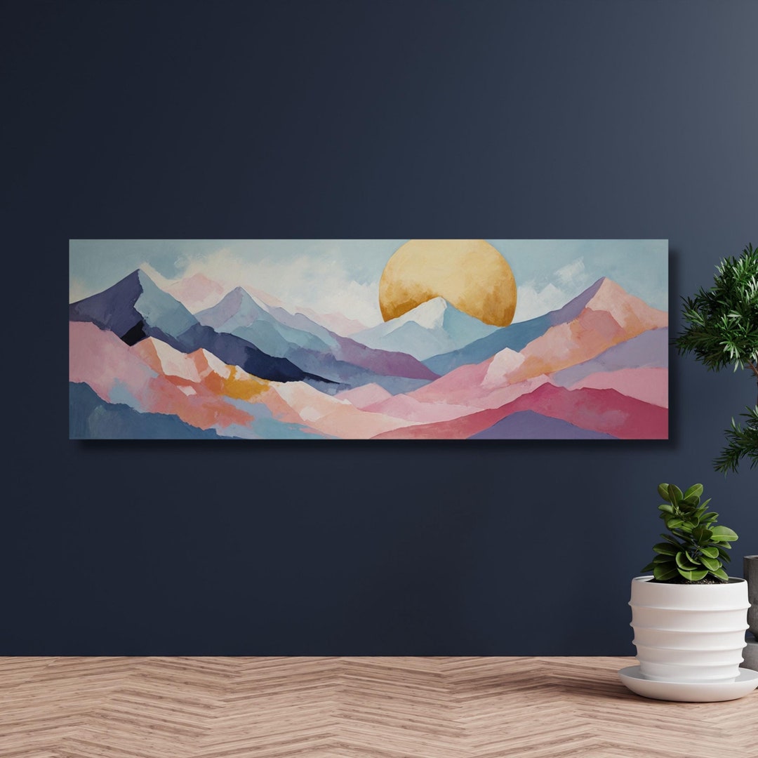 Sun Poster,sunrise Art,christmas Gift,abstract Large Sun Canvas Wall ...
