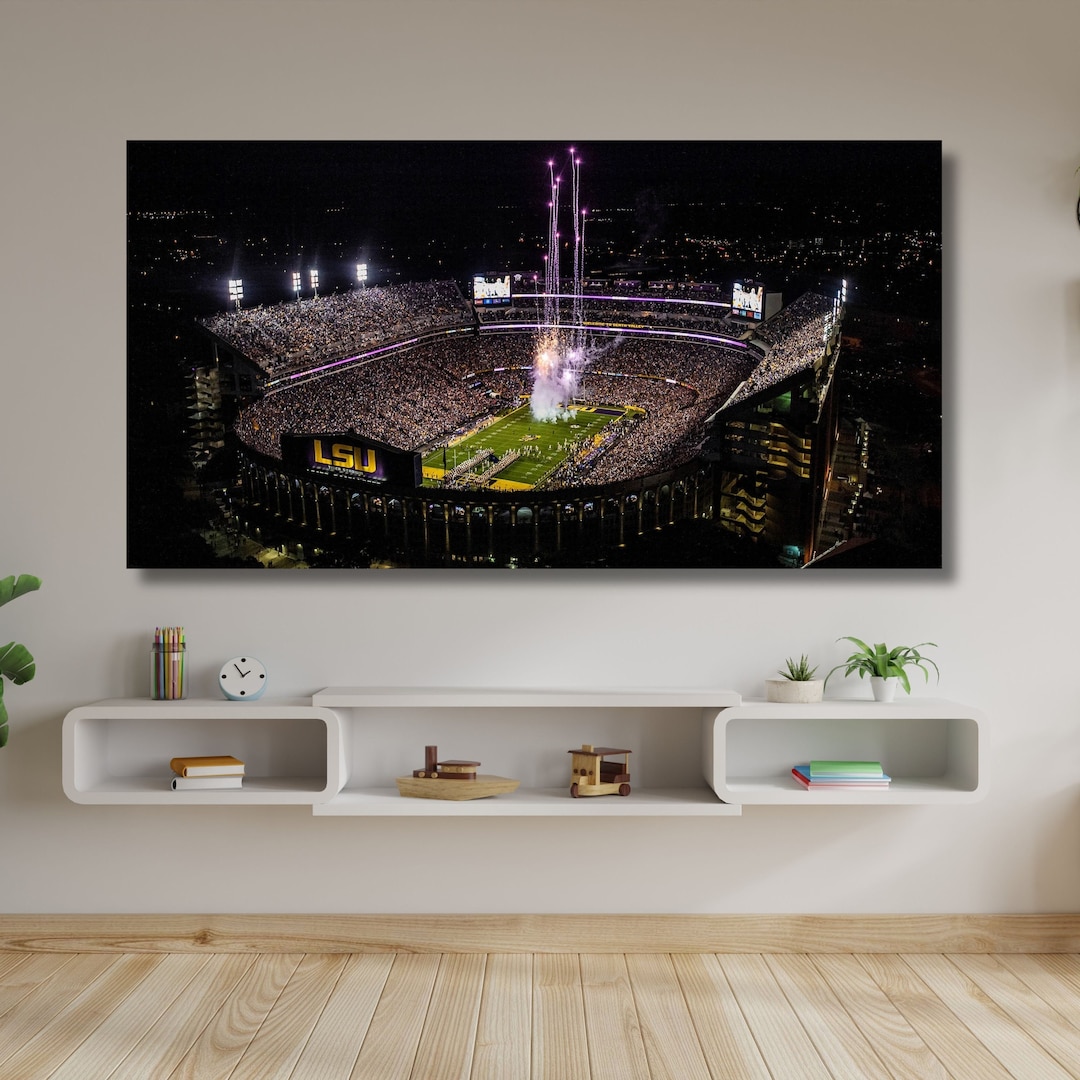 LSU Tigers Stadium Canvas Wall Art,panoramic View of LSU Tigers Stadium ...