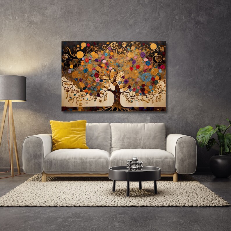 Tree of Life Canvas,home Wall Design,symbolic Artwork,family Tree ...