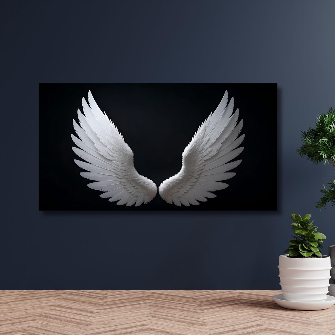 Angel Wing Canvas,lucky Symbol,mythology Art,abstract Wings,angel Wing ...