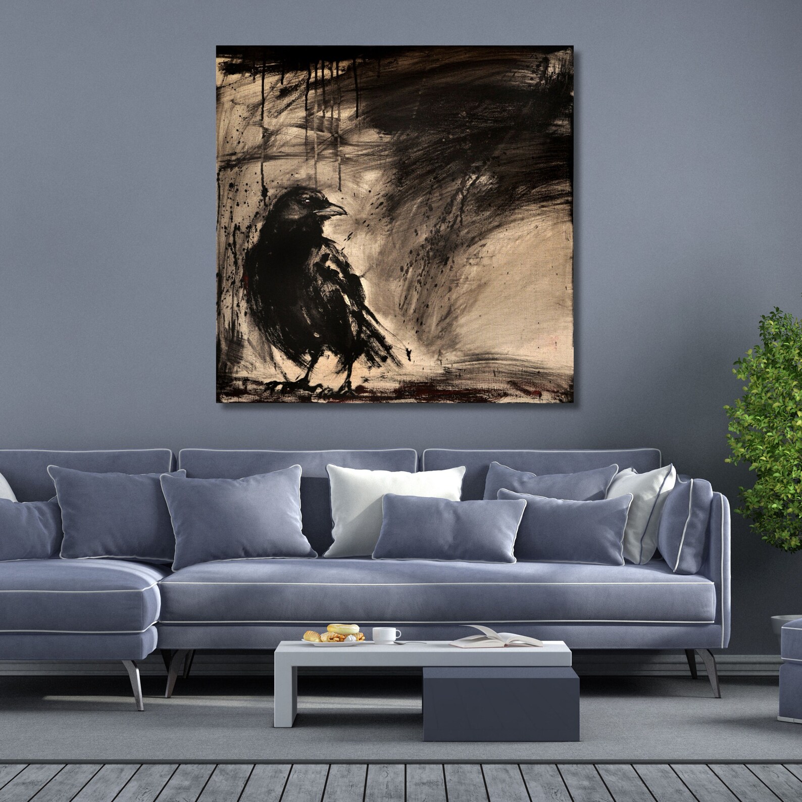 Odin's Crows Canvas Art,odin's Crows Gift,odin's Crows Painting,home ...