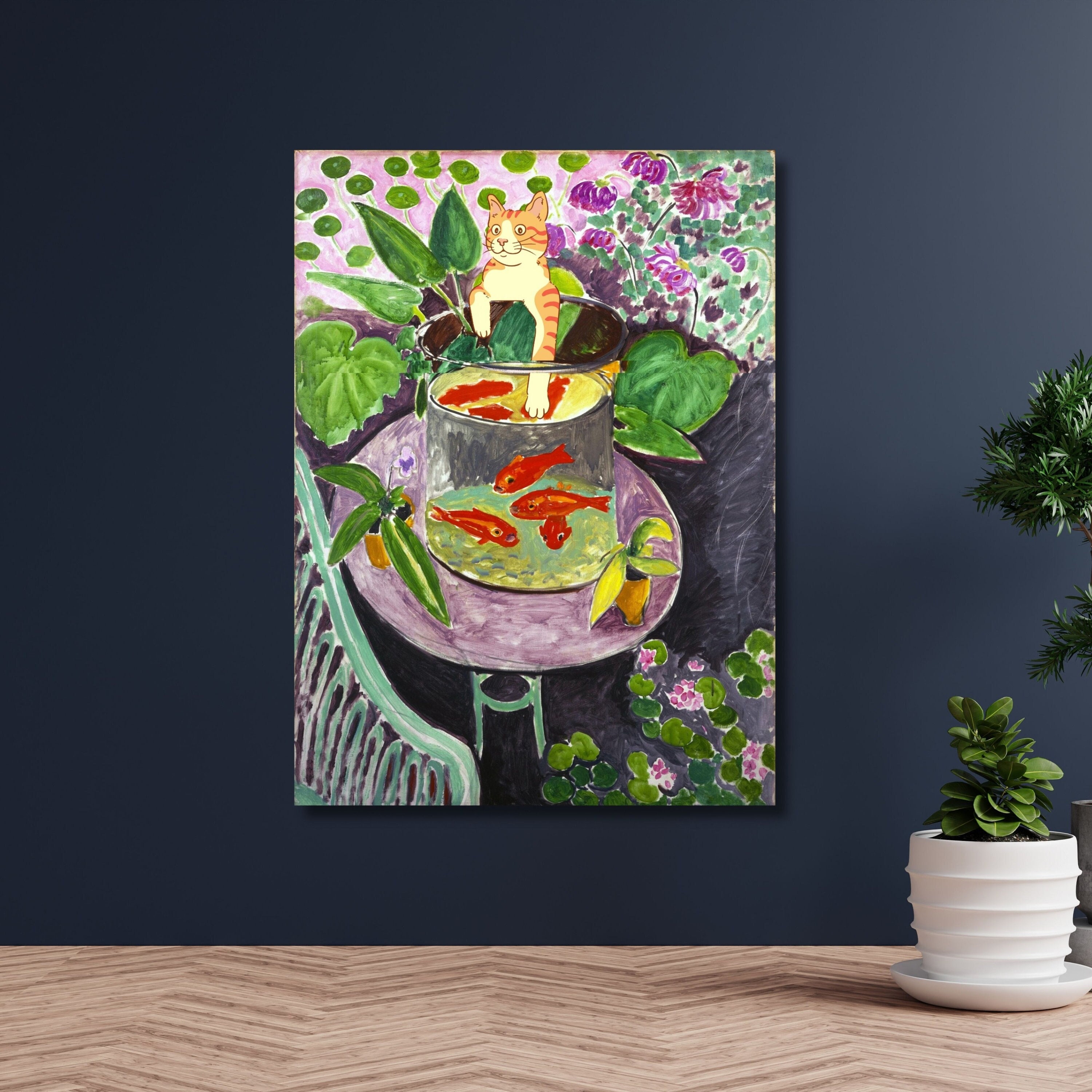 Henri Matisse Style Goldfish Canvas,goldfish in a Fish Tank,goldfish ...