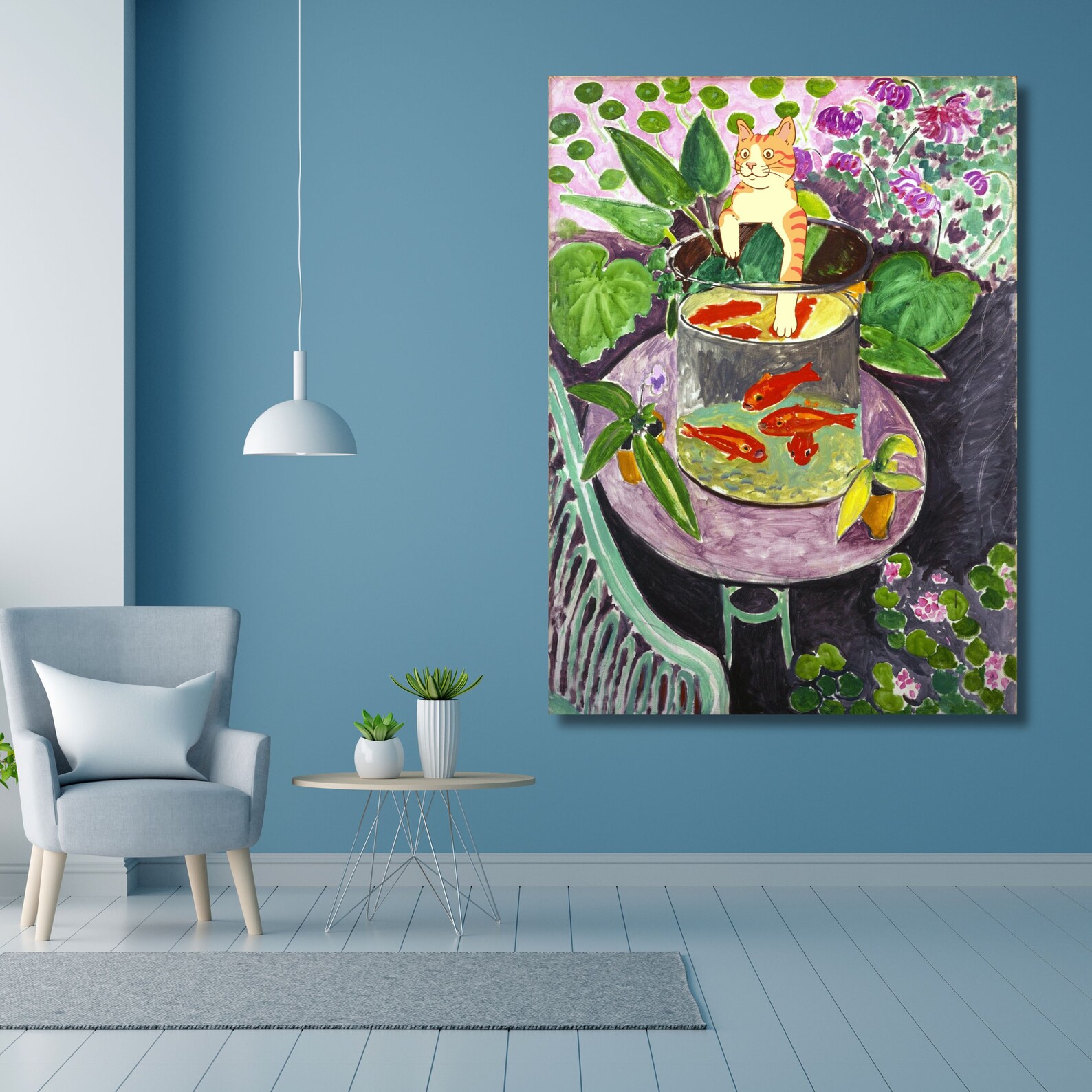 Henri Matisse Style Goldfish Canvas,goldfish in a Fish Tank,goldfish ...