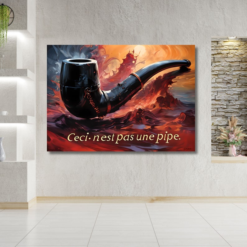 Rene Magritte Pipe Canvas,pipe Print,pipe Poster,living Room Decor ...