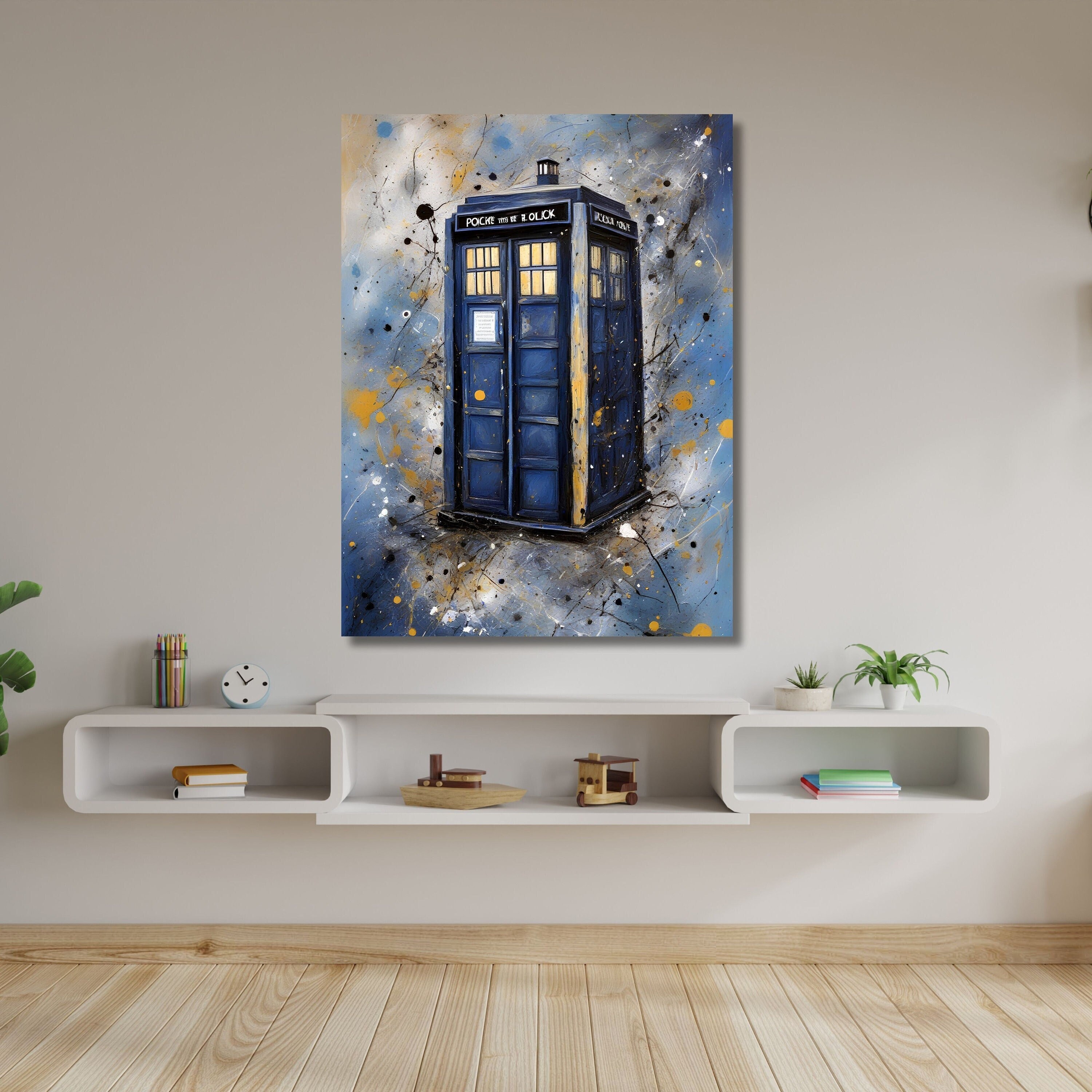 The Starry Night Style Doctor Who Wall Art Doctor Who Gifts Doctor Who ...