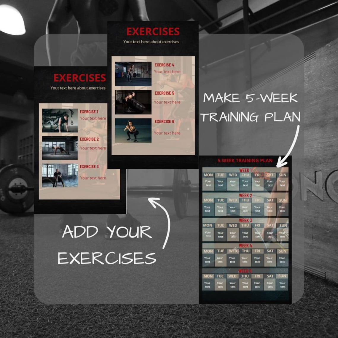 GYM & FITNESS Ebook Editable Workout Guide, for Personal Trainers and ...