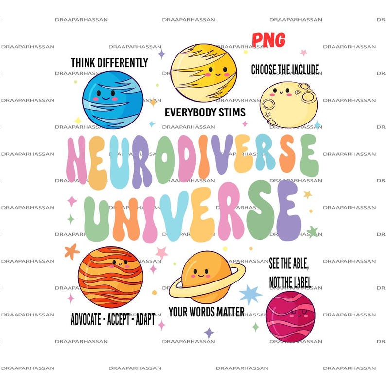 Neurodiverse Universe Png, Special Education Teacher Png, Autism ...