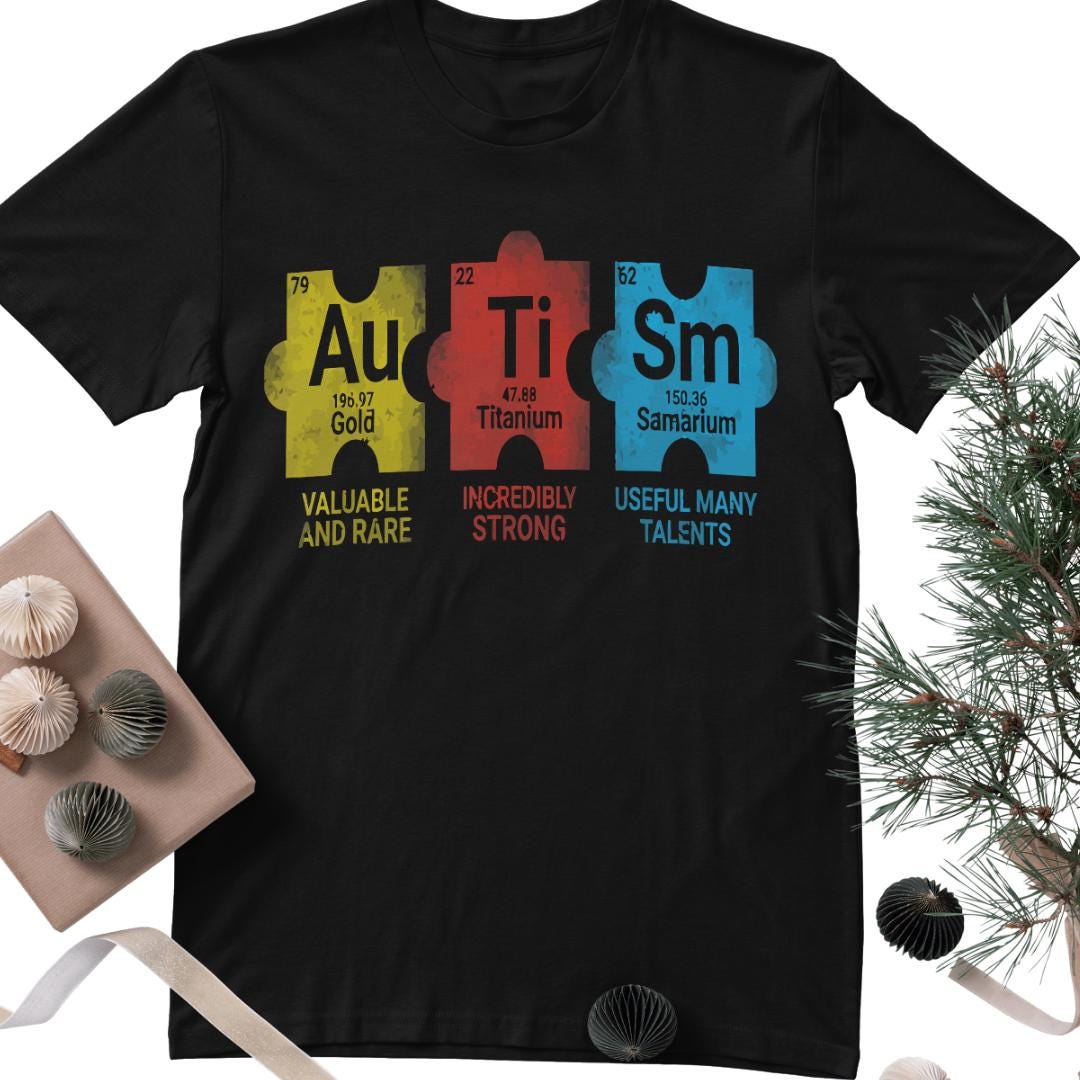 Autism Periodic Table Png, Autism Awareness Png, Autism Support Gift ...