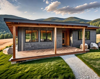 Two Bedroom Rustic Contemporary ADU Construction Ready Floor Plans - Etsy
