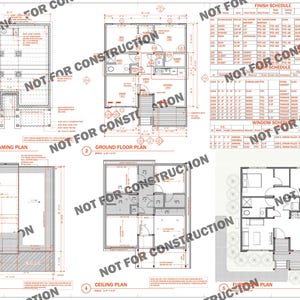 Two Bedroom Rustic Contemporary ADU Construction Ready Floor Plans - Etsy