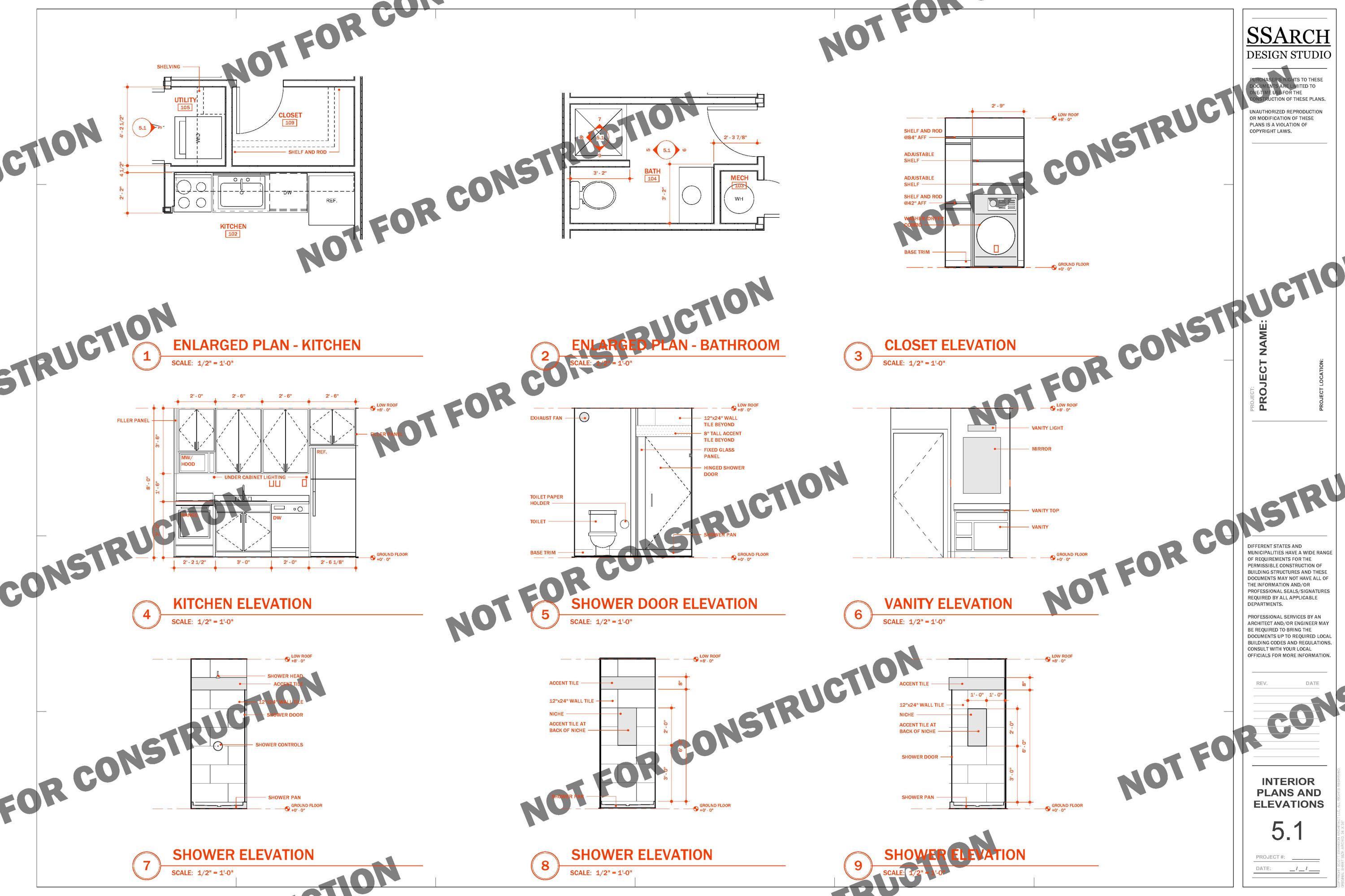 Two Bedroom Rustic Contemporary ADU Construction Ready Floor Plans - Etsy