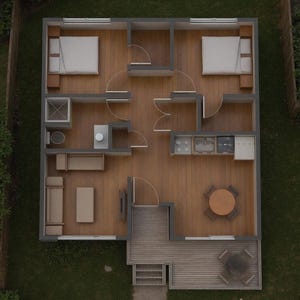 Two Bedroom Rustic Contemporary ADU Construction Ready Floor Plans - Etsy