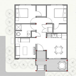 Two Bedroom Rustic Contemporary ADU Construction Ready Floor Plans - Etsy