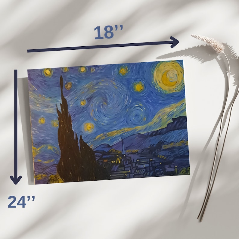 The Starry Night-vincent Van Gogh Hand-painted Oil Painting ...