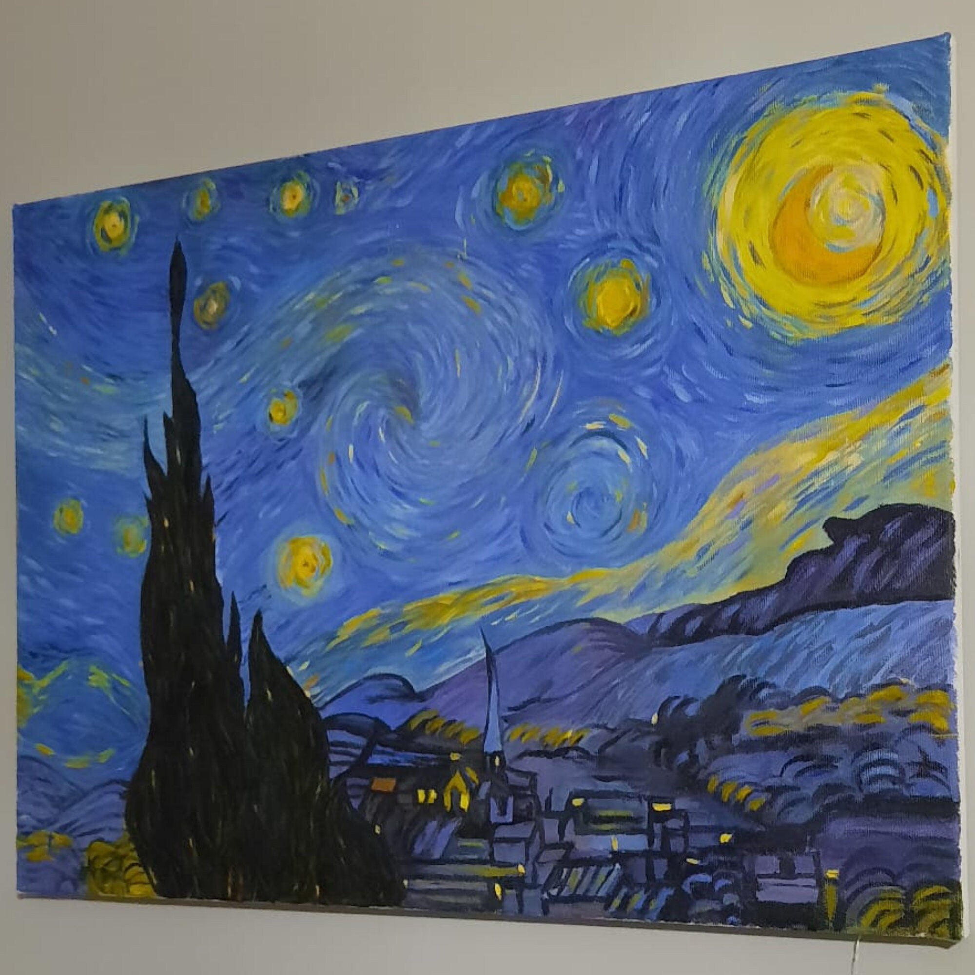 The Starry Night-vincent Van Gogh Hand-painted Oil Painting ...
