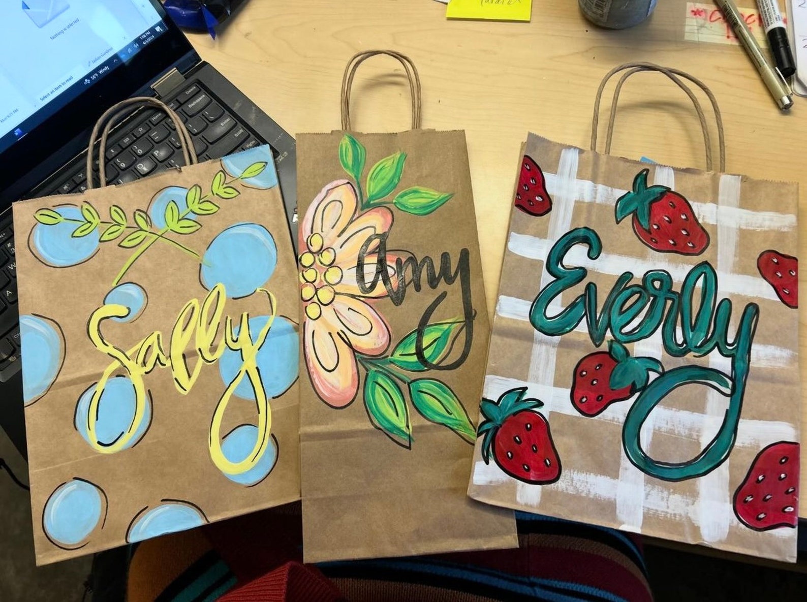Hand Painted Gift Bag - Etsy