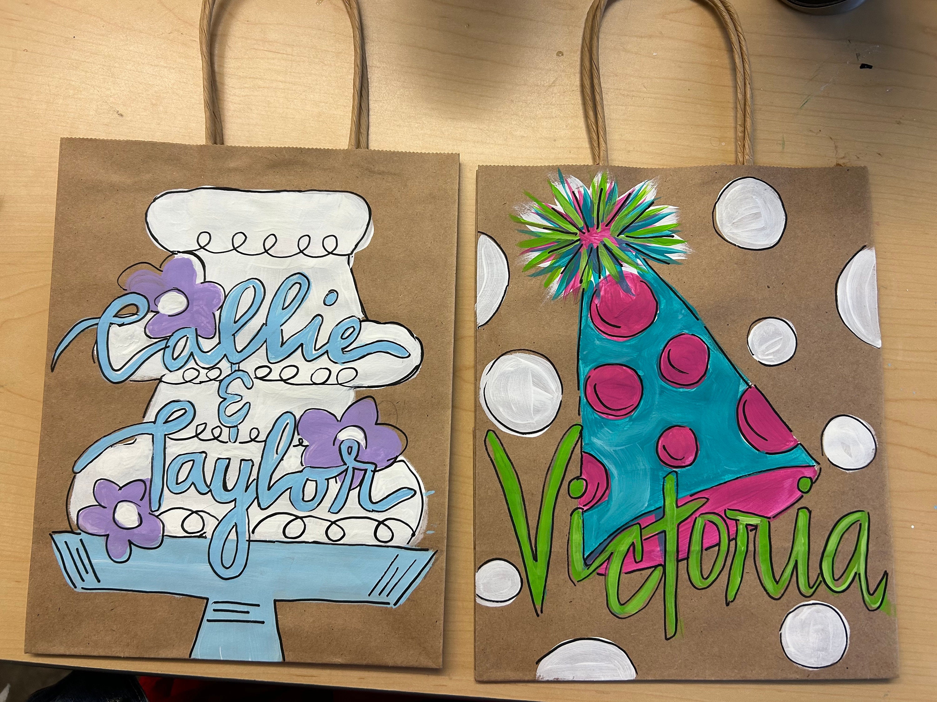 Hand Painted Gift Bag - Etsy