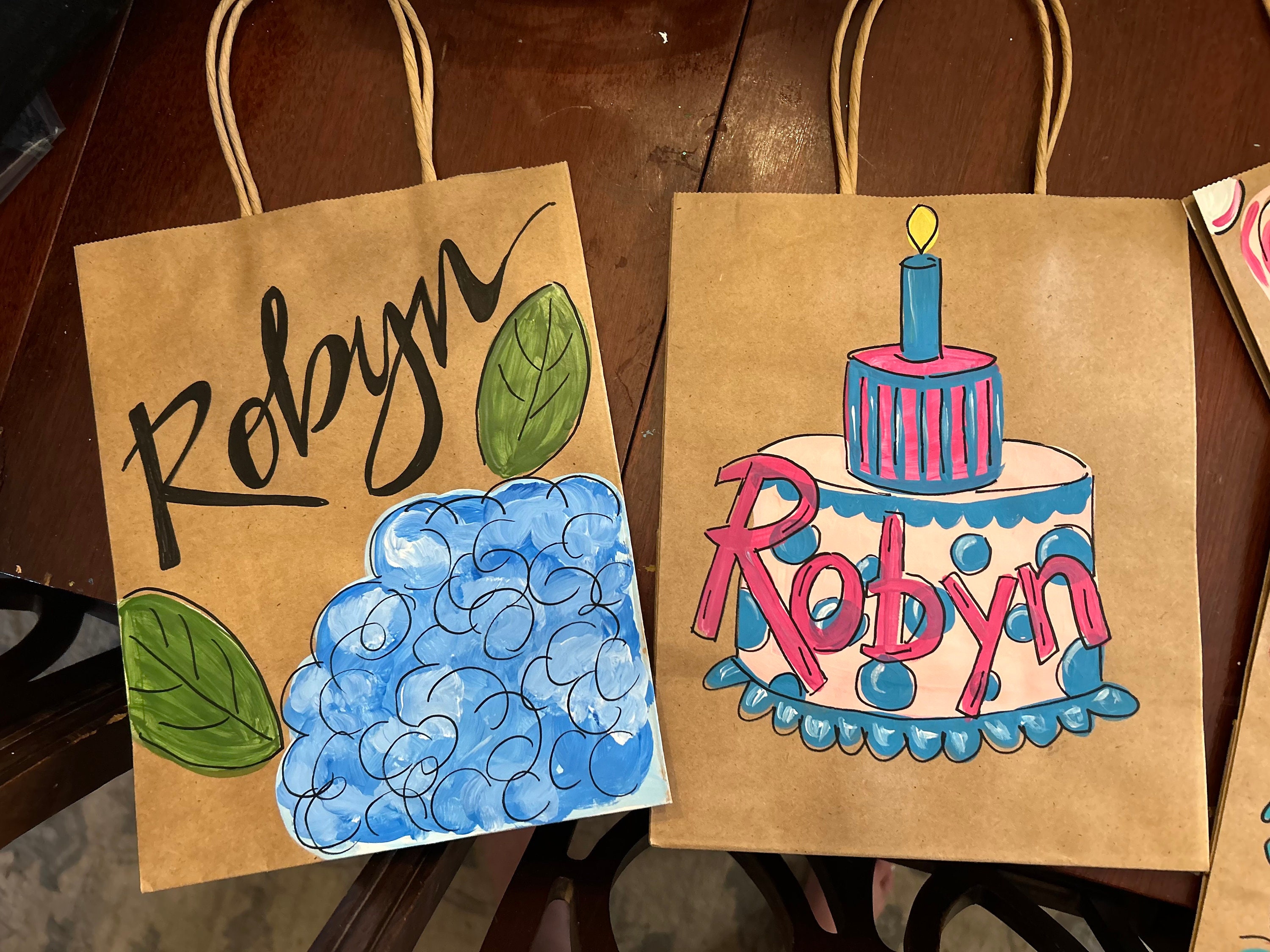 Hand Painted Gift Bag - Etsy