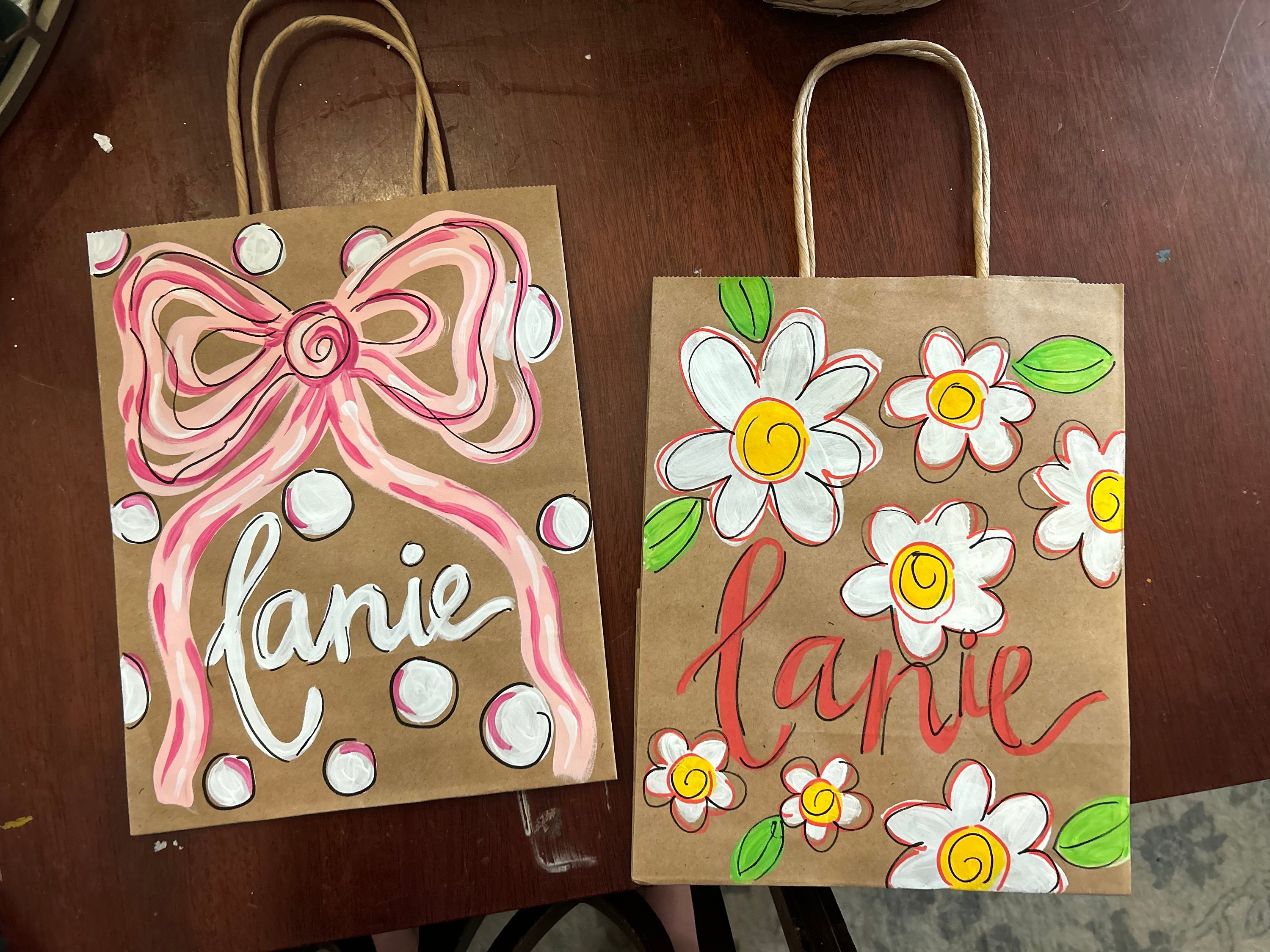 Hand Painted Gift Bag - Etsy