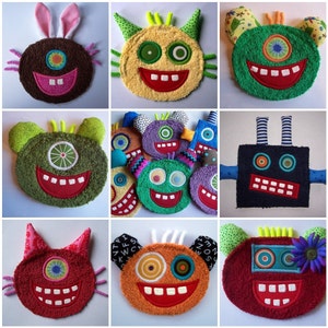 Kooky Eye Orange Monster Patch - Etsy