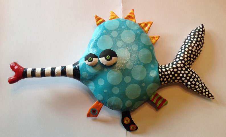 Long Nose Kissy Fish Soft Sculpture - Etsy