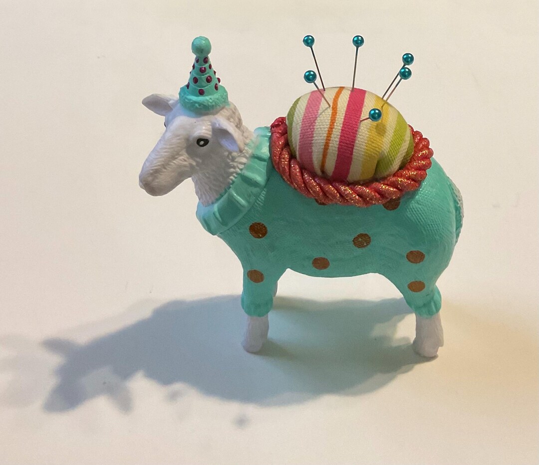 Pin Cushion Sheep With Party Hat - Etsy