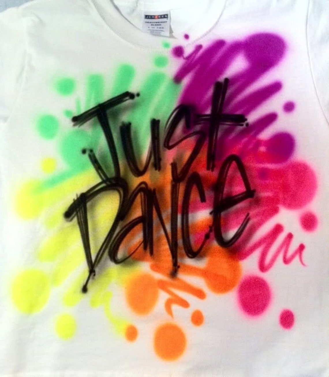 Airbrushed Airbrush Custom Beach T Shirt T-shirt Neon Colors Add Name ...