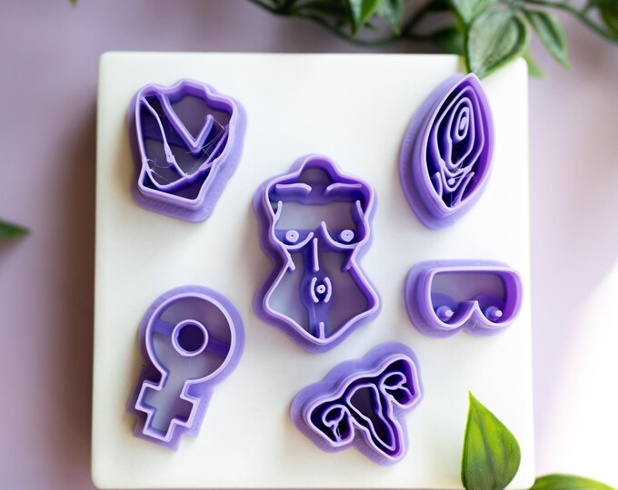 Self Love Clay Cutter Bundle | Feminist Jewelry Making for Polymer Clay ...